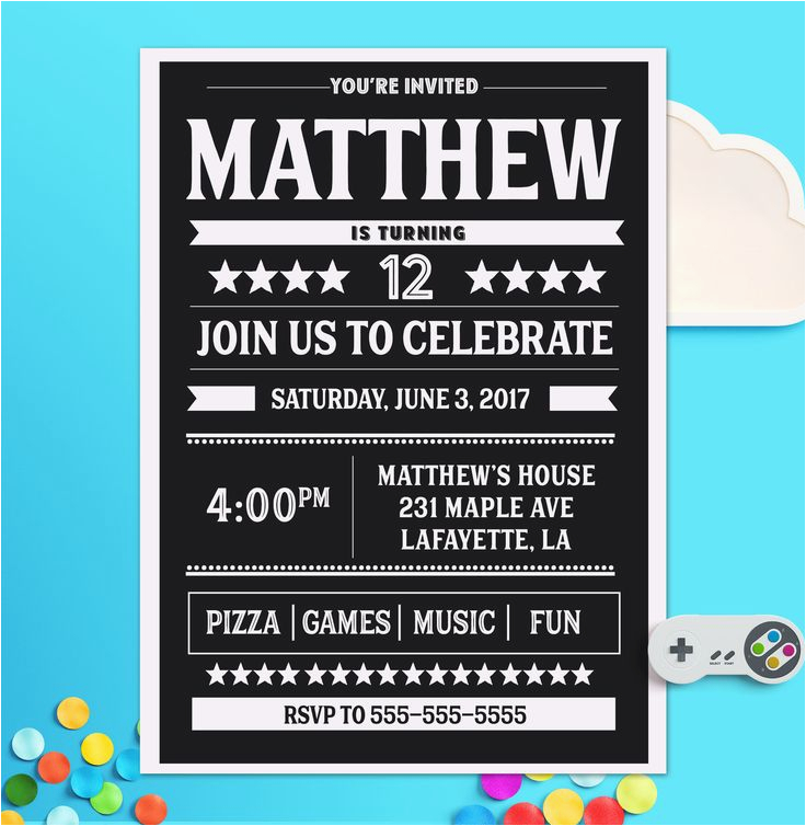 10 Year Old Boy Birthday Invitations BirthdayBuzz