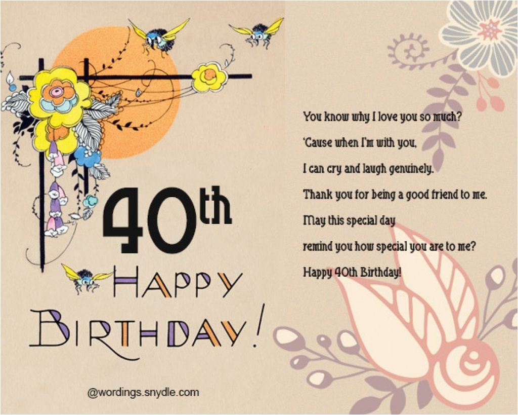 40th Birthday Greeting Card Messages BirthdayBuzz