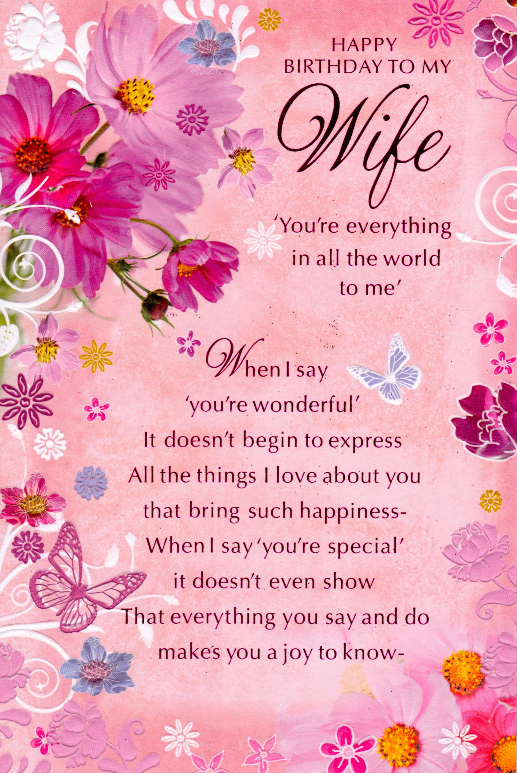 Birthday Card For A Wife Best Birthday Card Messages For Wife Birthday 