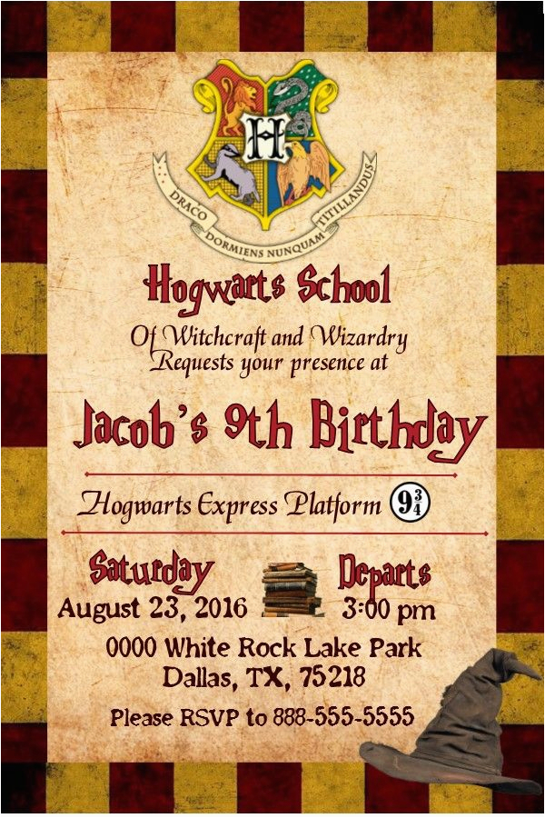 Harry Potter Invitation Template
