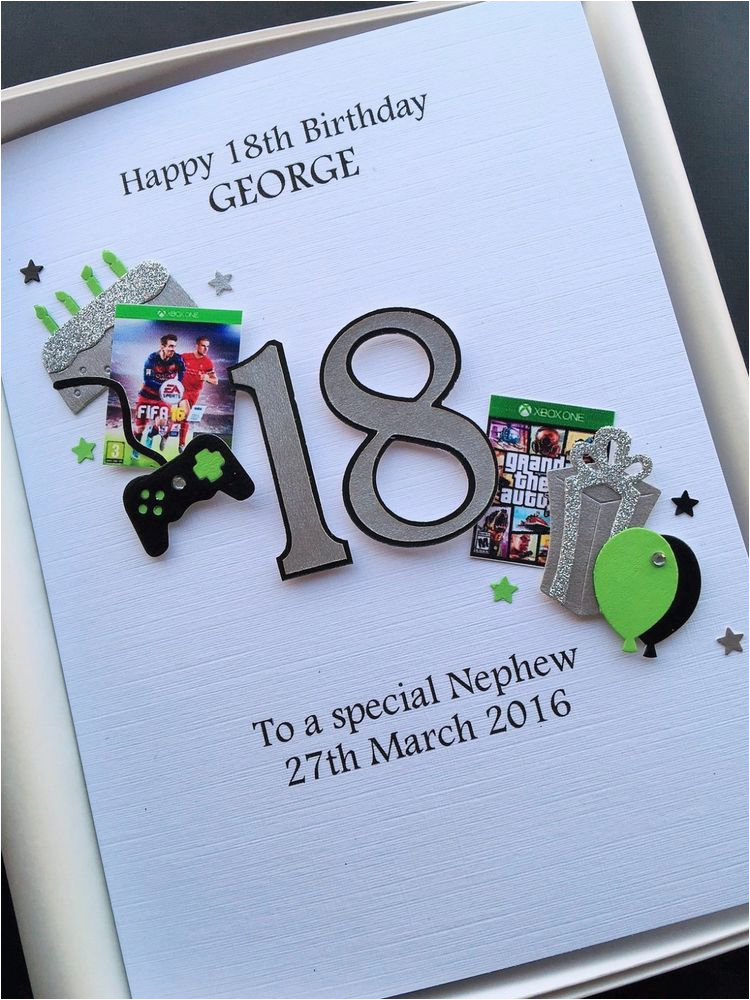 Large 18th Birthday Cards For Son Personalised 18th Birthday Card For