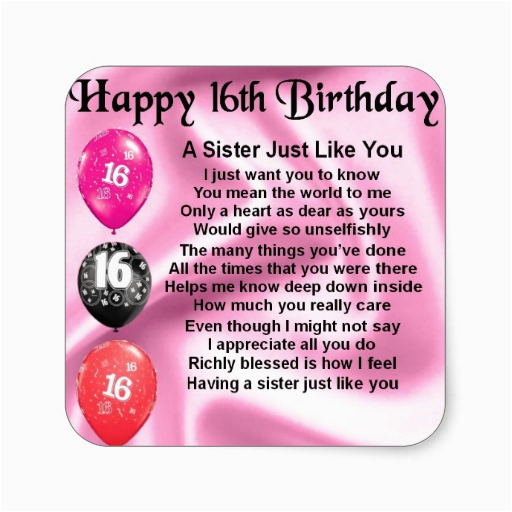 Happy Sweet 16 Birthday Quotes Sister BirthdayBuzz