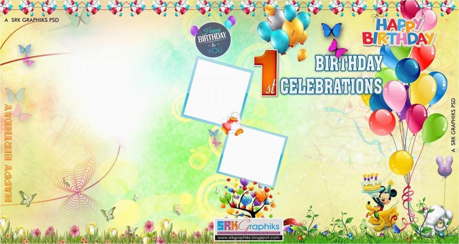 Happy Birthday Banner Psd Template The Cake Boutique