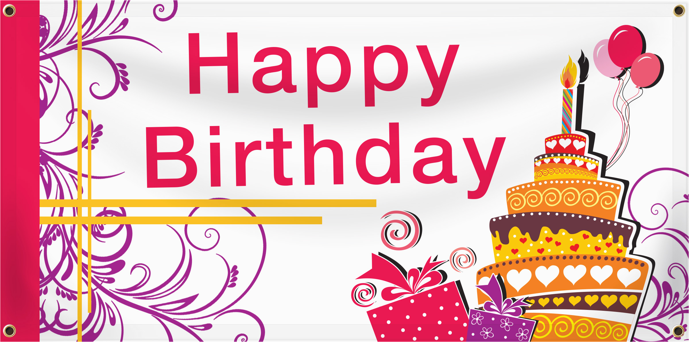 Happy Birthday Banner With Name Edit BirthdayBuzz
