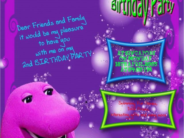 Barney Birthday Card Barney Birthday Cards 2 Card Design Ideas Birthdaybuzz